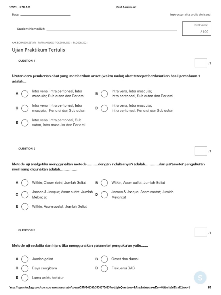 Ujian Praktikum | PDF
