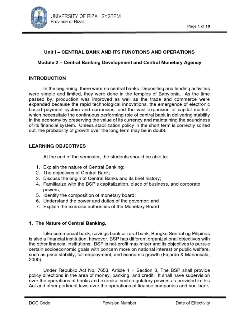 FM 4 MPCB Module 2 | PDF | Central Banks | Money Supply