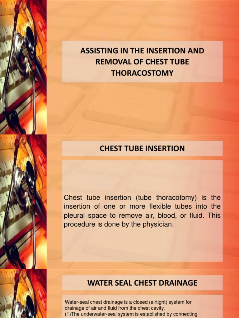 Assisting in The Insertion and Removal of CTT | PDF | Medical ...
