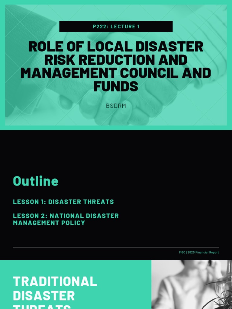 Role of Local Disaster Risk Reduction and Management Council and Funds ...