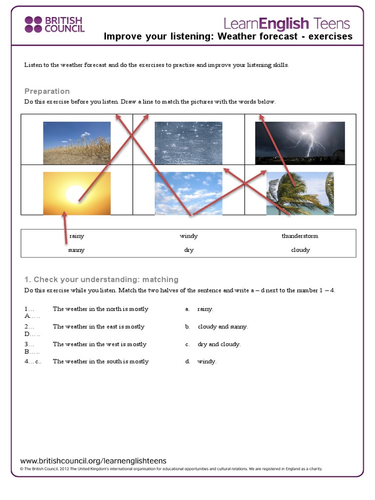 Improve Your Listening: Weather Forecast - Exercises: Preparation | PDF