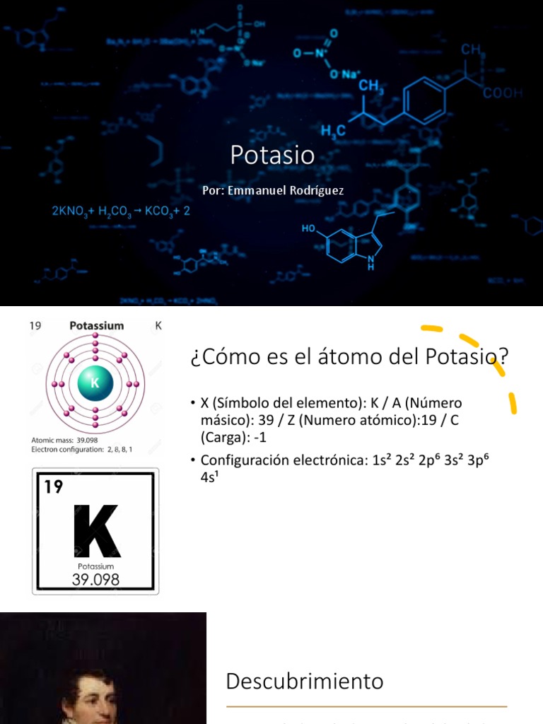 Presentación Potasio PDF | Descargar gratis PDF | Dieta y nutrición | Potasio