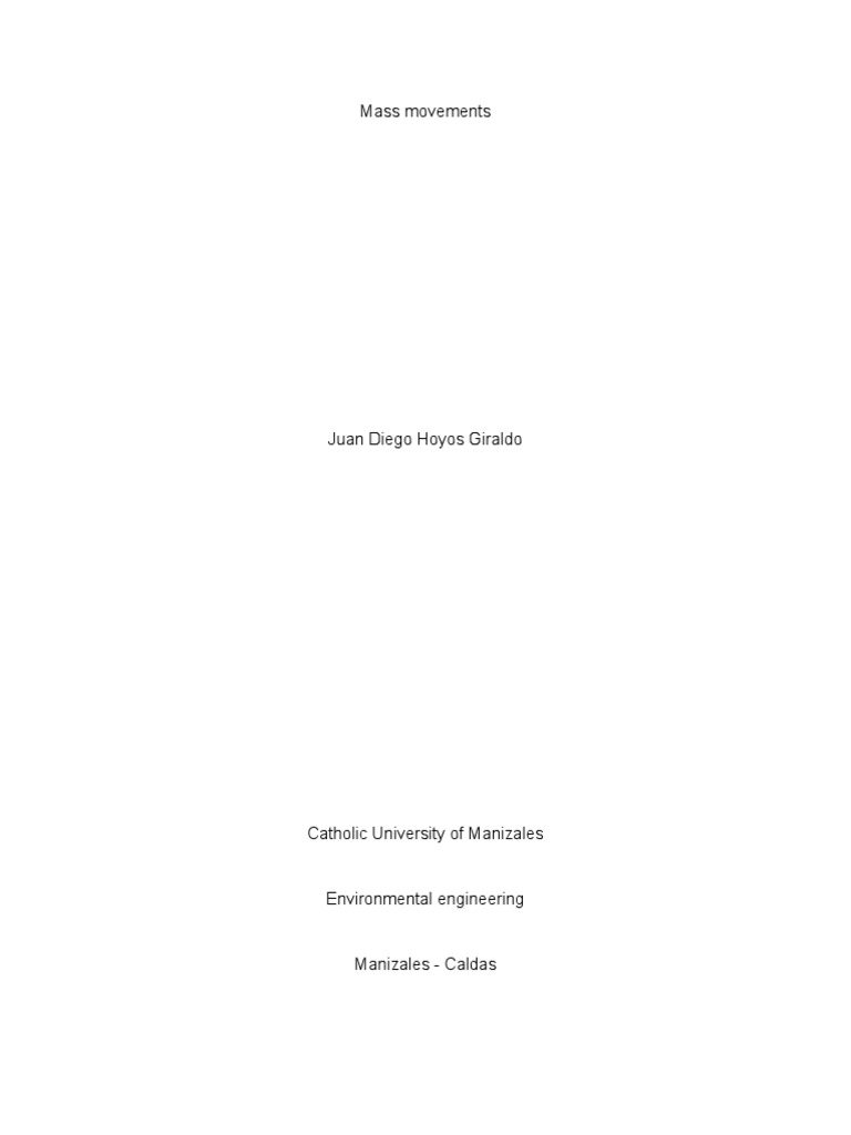 Mass Movements | PDF