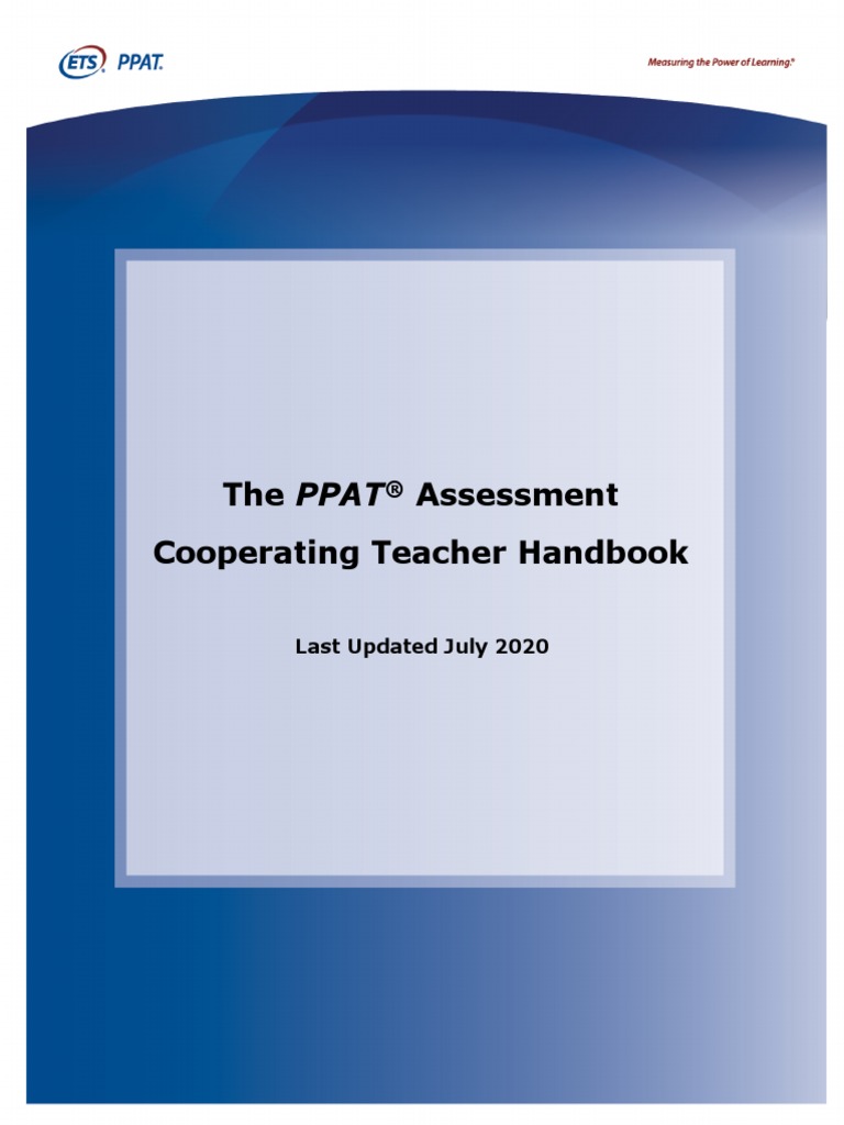 Ppat Cooperating Teachers Handbook | PDF | Educational Assessment ...