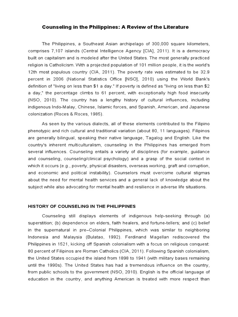 Evolution of Counseling in the Philippines | PDF | School Counselor ...