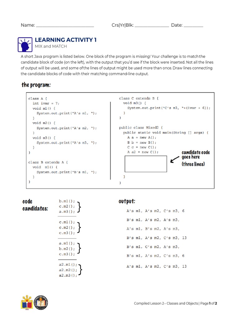 LA 7 - Inheritance and Polymorphism | PDF