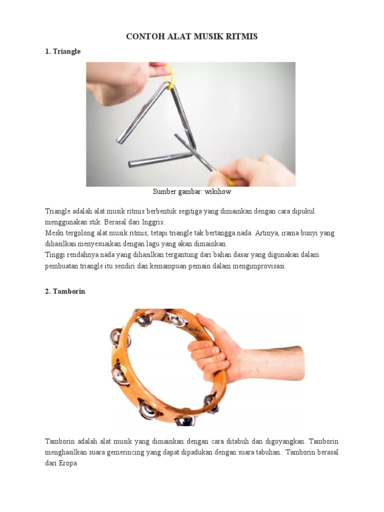 Contoh Alat Musik Ritmis | PDF