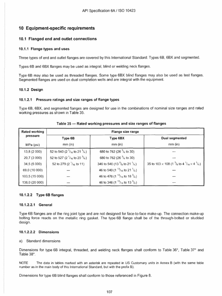 Criterios para Flanges API SPEC 6A | PDF | Pipe (Fluid Conveyance) | Screw