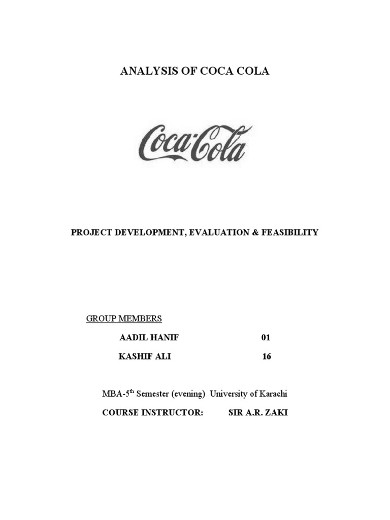 Our Coca Cola Company Project | PDF | Microeconomics | Coca Cola