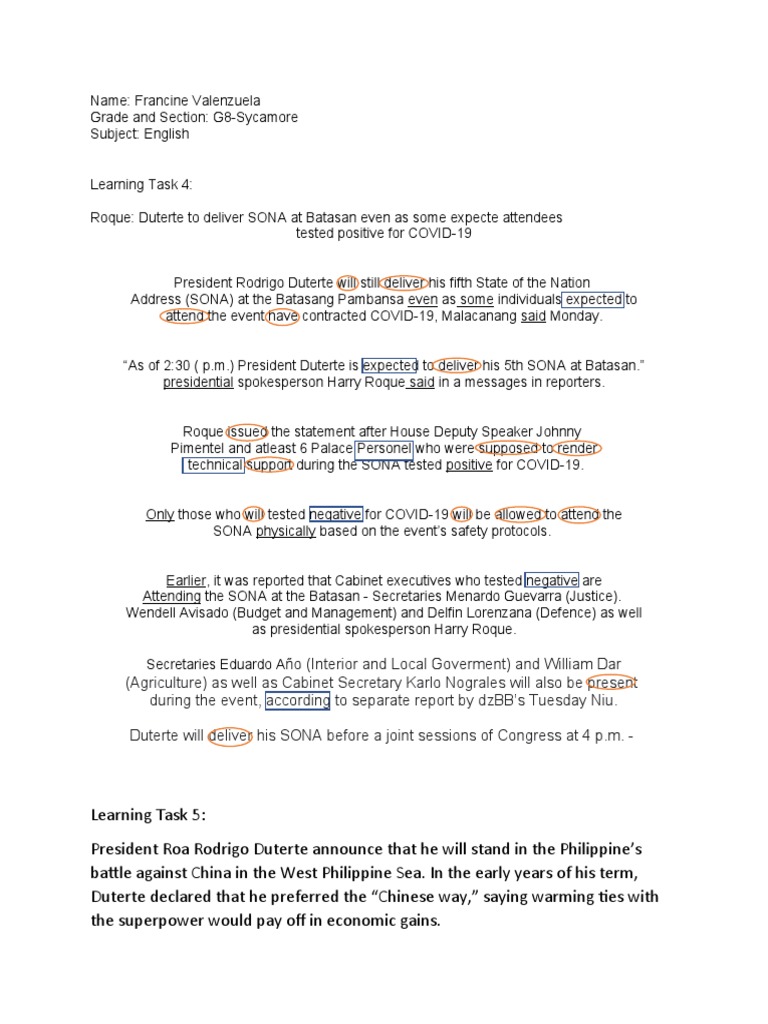 Name 1 | PDF | Rodrigo Duterte | Presidencies