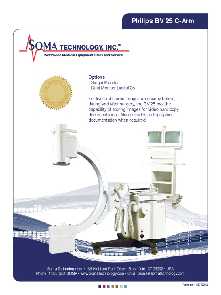 Philips BV 25 C-Arm: Options | PDF | Radiography | Optics