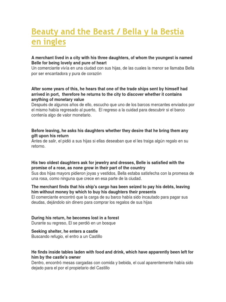 Beauty and The Beast | PDF