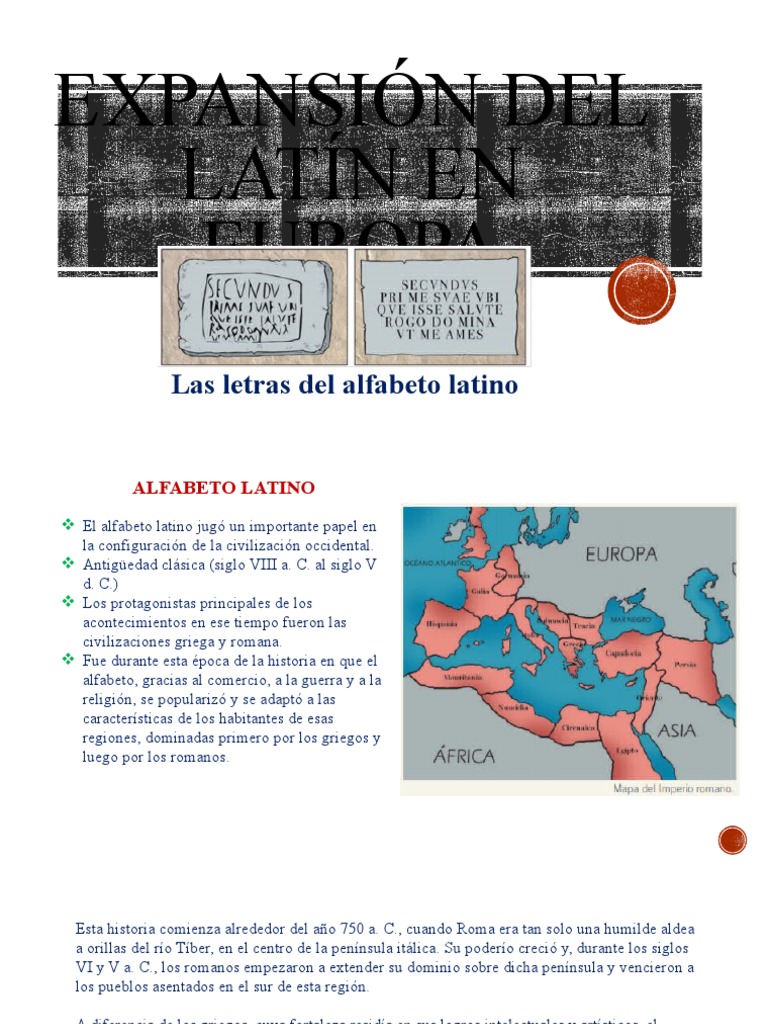 Expansión Del Latín en Europa | PDF | latín | imperio Romano