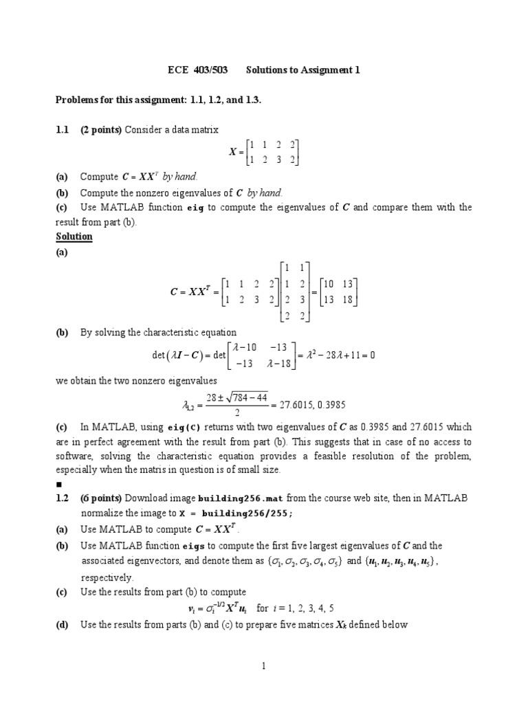 By Hand. by Hand: X C XX C | PDF | Eigenvalues And Eigenvectors | Euclidean Vector