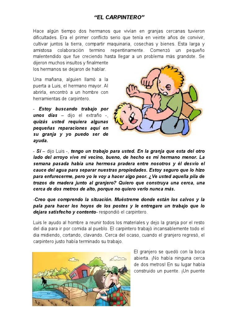 Cuento de Perdon El Carpintero | PDF
