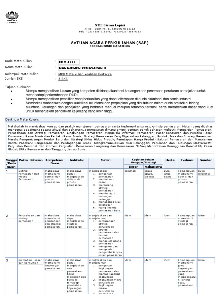 Sap Man Pemasaran 2 - MJ | PDF
