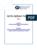 Format Terkini Nota Serah Tugas 2022 | PDF
