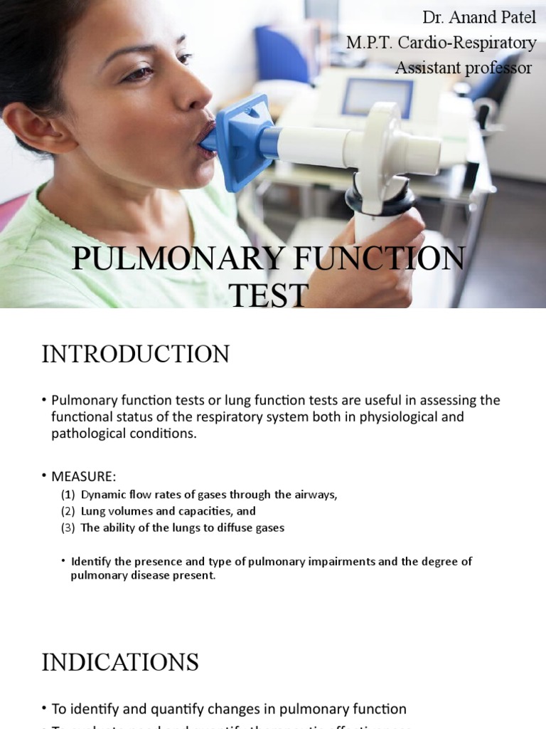 Pulmonary Function Test | PDF | Exhalation | Lung