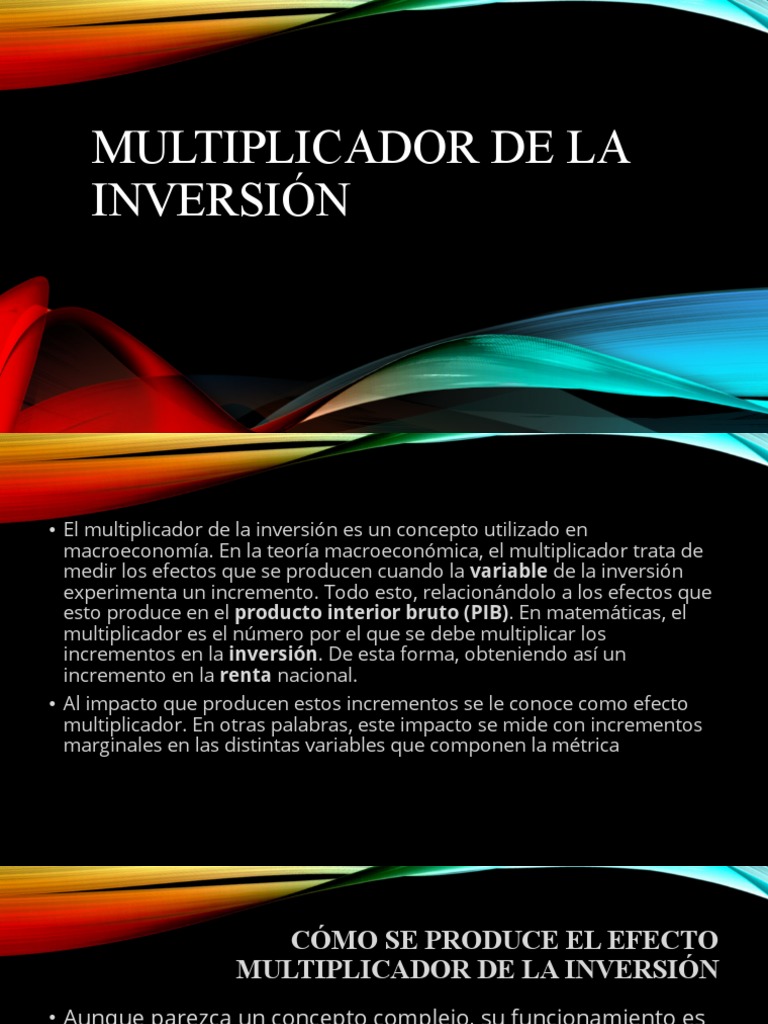 Multiplicador de La Inversión | PDF | Inversiones | Ahorro