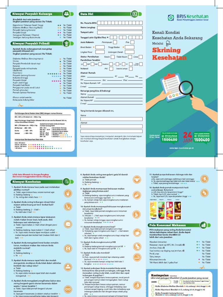 Form Leaflet Skrining BPJS Kesehatan | PDF