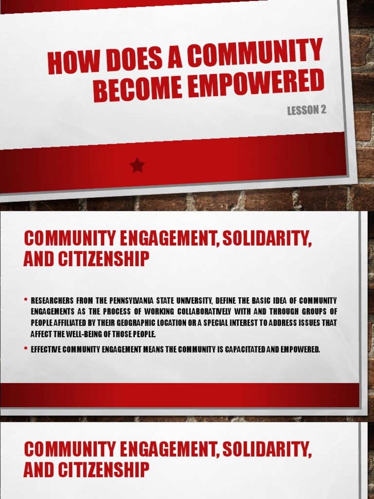 How Does A Community Become Empowered | PDF