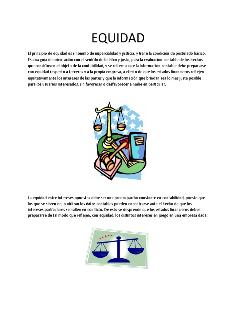 Principio de Equidad en Contabilidad | PDF