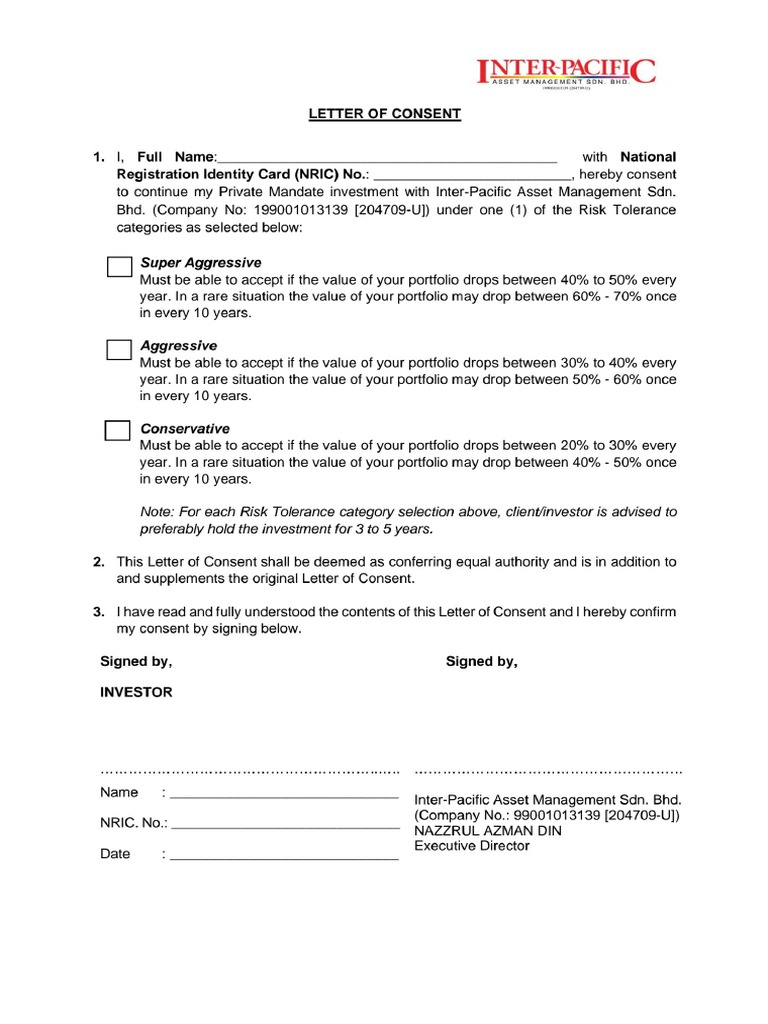 Letter of Consent (English) | PDF
