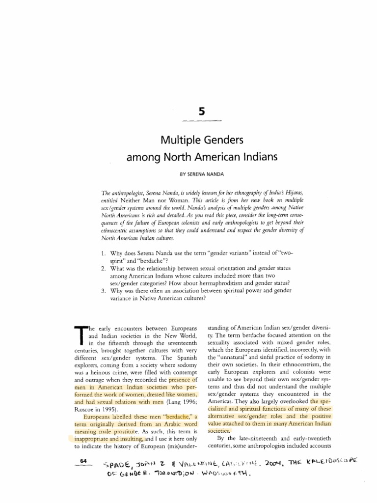 Gender Varience Among Native Americans | PDF | Gender | Gender Studies