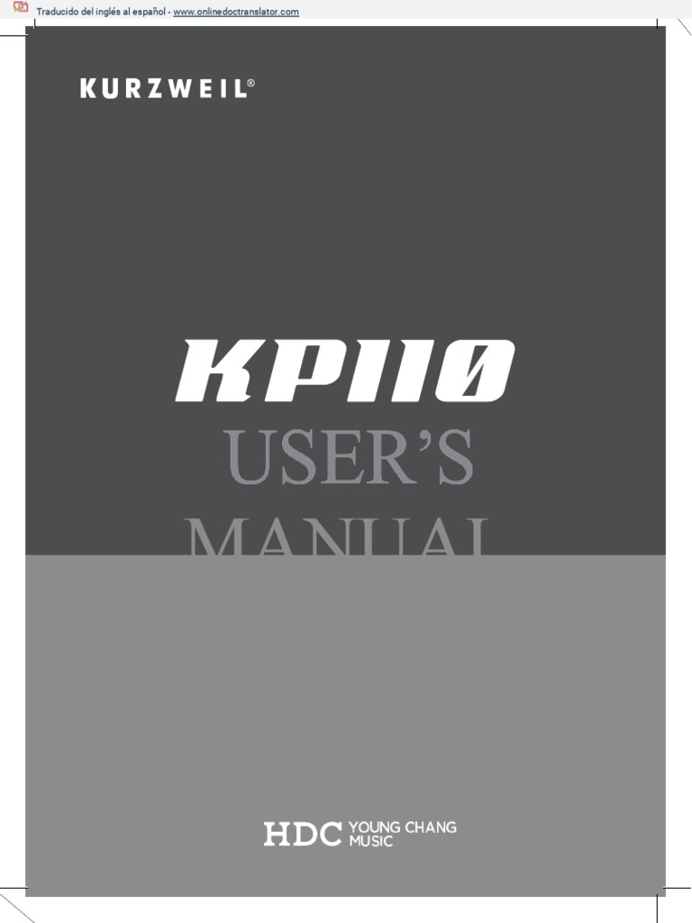 KP 110 Eng Manual - En.es | PDF | Micrófono | Auriculares