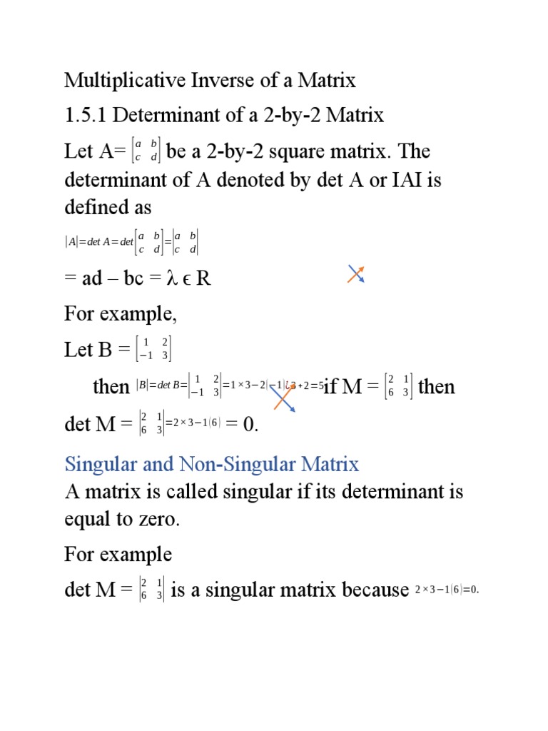 Multiplicative Inverse of A Matrix | PDF | Matrix (Mathematics ...