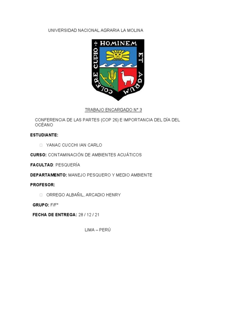 Cop 26 y Día Del Océano | PDF | Mar | Tierra