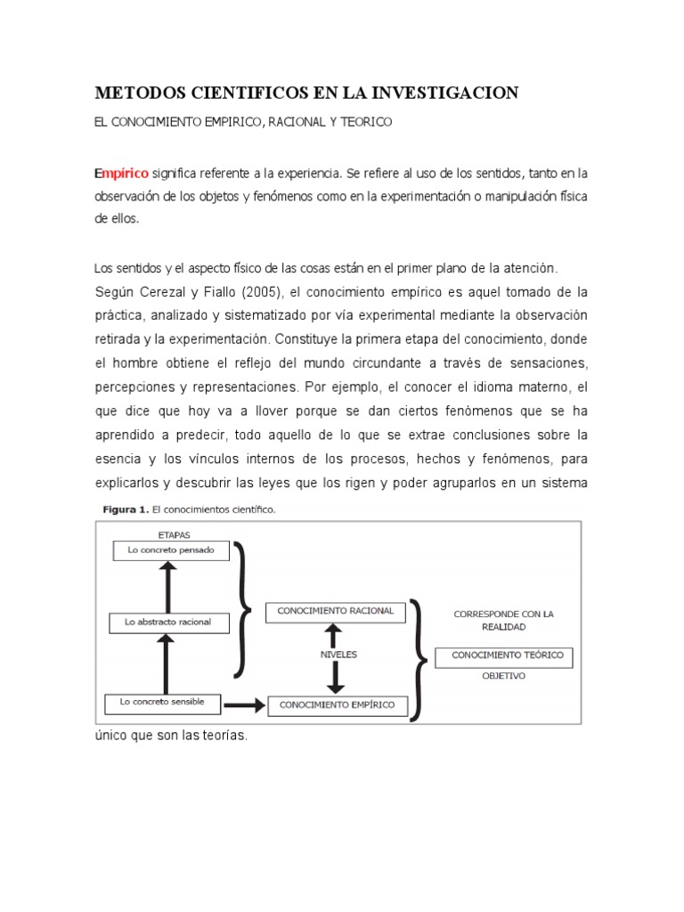 Metodos Cientificos en La Investigacion | PDF | Razonamiento inductivo ...