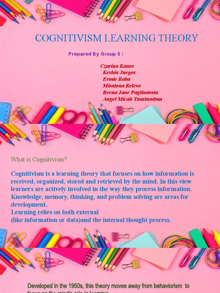 Cognitivism Learning Theory | Download Free PDF | Learning | Cognition