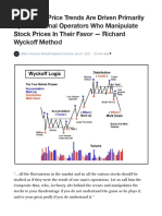 Wyckoff Method and Cheat Sheet | PDF | Technical Analysis | Economies