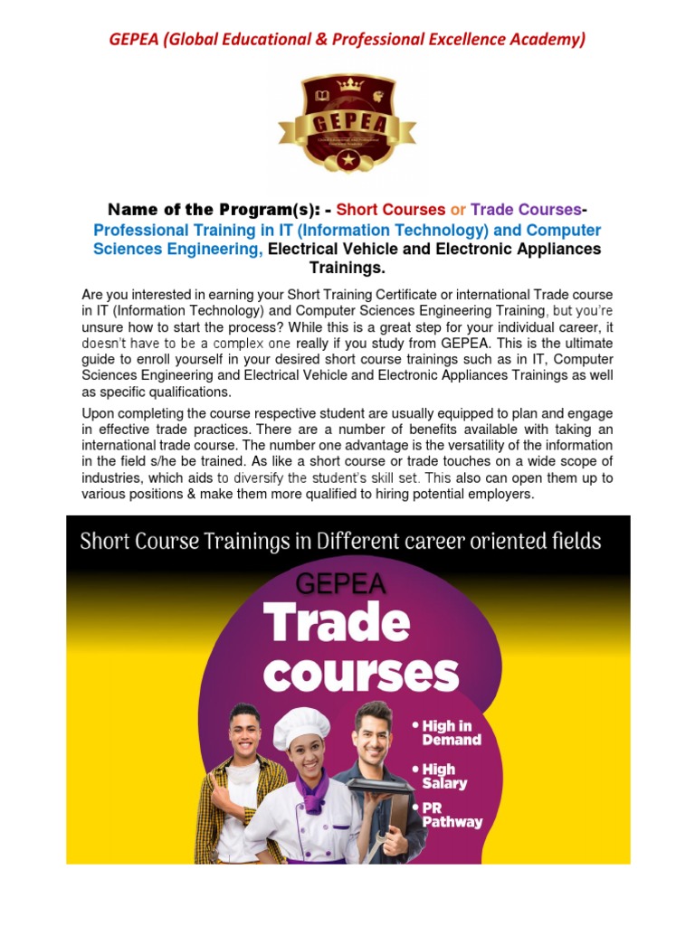 GEPEA (Global Educational & Professional Excellence Academy) | PDF | Computer Network | Databases