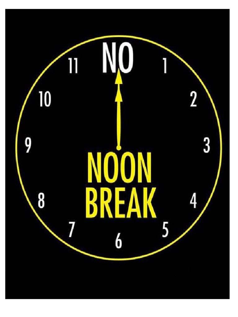 No Noon Break | PDF
