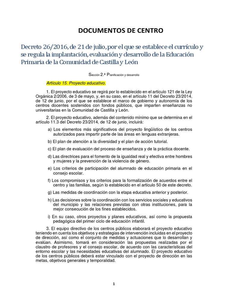 Documentos de Centro | PDF | Evaluación | Plan de estudios