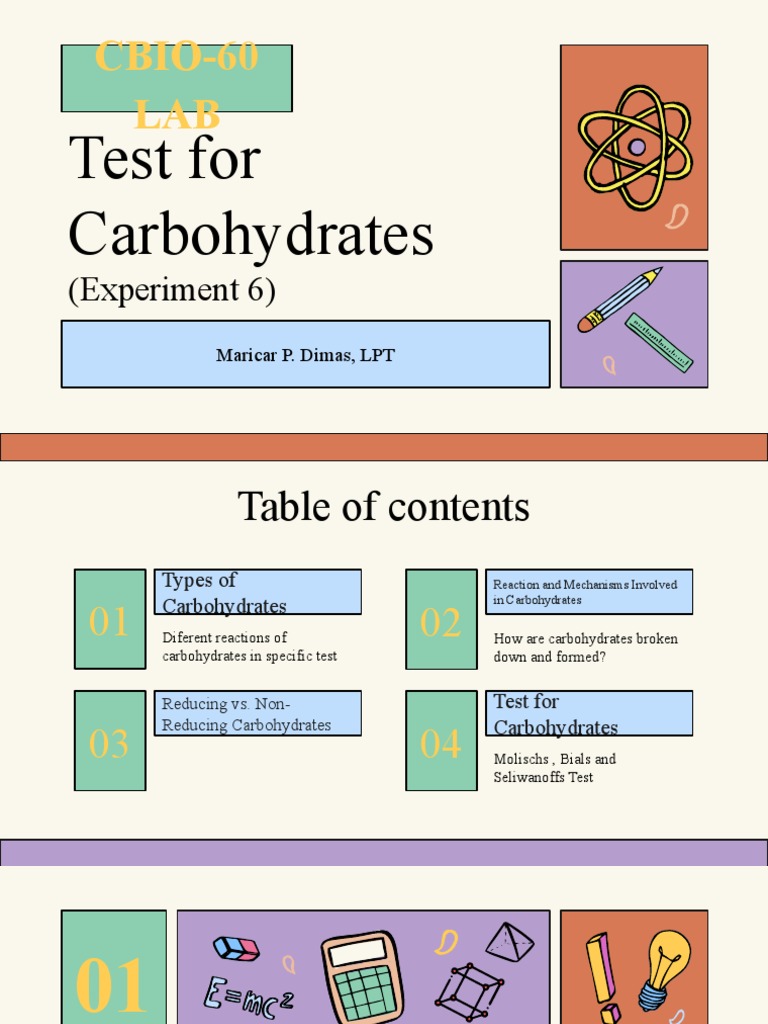 Test For Carbohydrates | PDF | Chemistry | Physical Sciences
