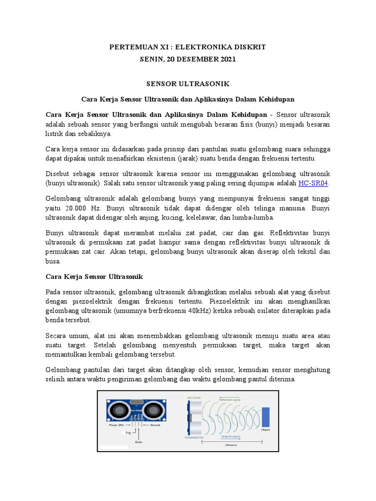 Sensor Ultrasonik | PDF