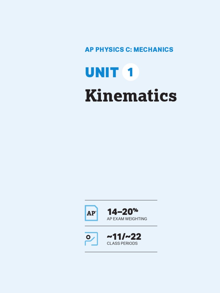 Kinematics: Ap Physics C: Mechanics | Download Free PDF | Acceleration ...