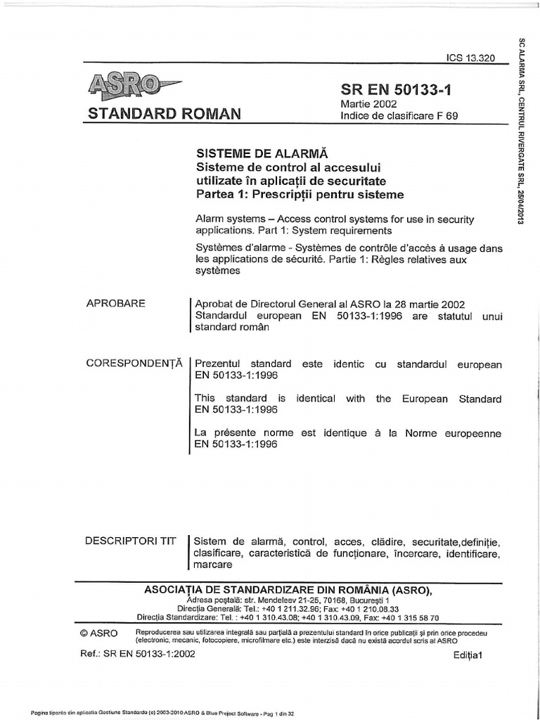 SR EN 50133 1 PDF | PDF