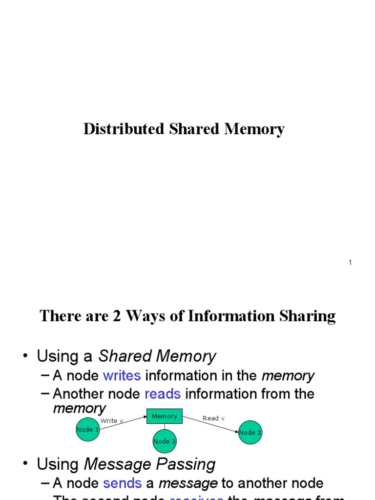 Distributed Shared Memory | PDF | Computer Programming | Concurrent Computing