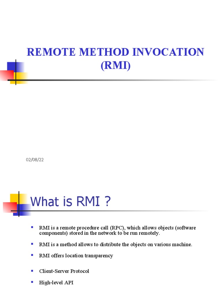 Remote Method Invocation Rmi Pdf Object Computer Science Method Computer Programming