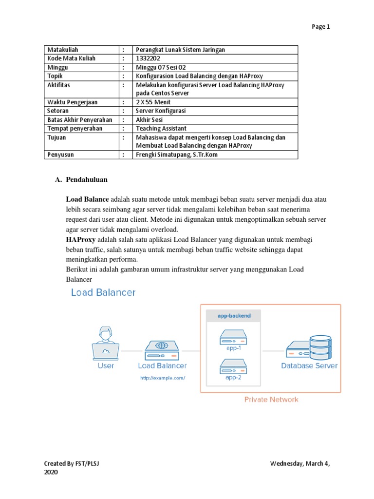 07 Load Balancing HAProxy (2020) | PDF