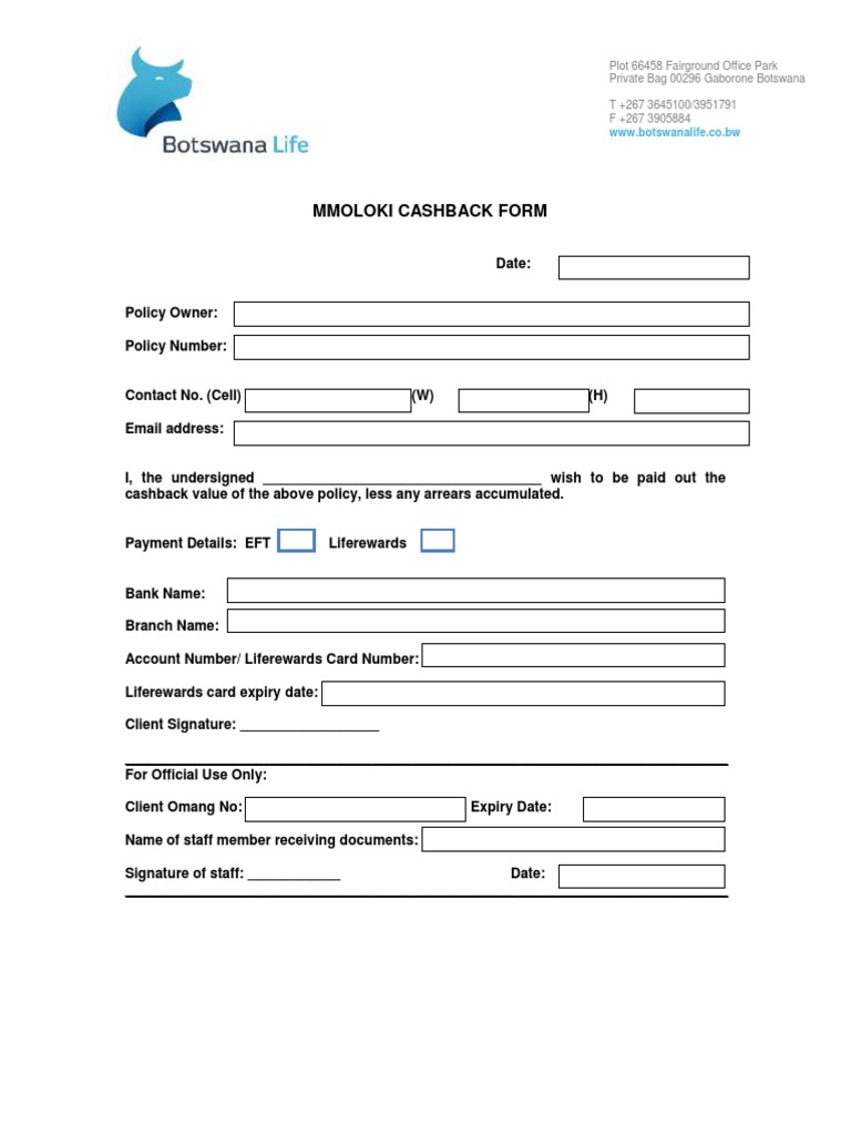 Cashback Form | PDF