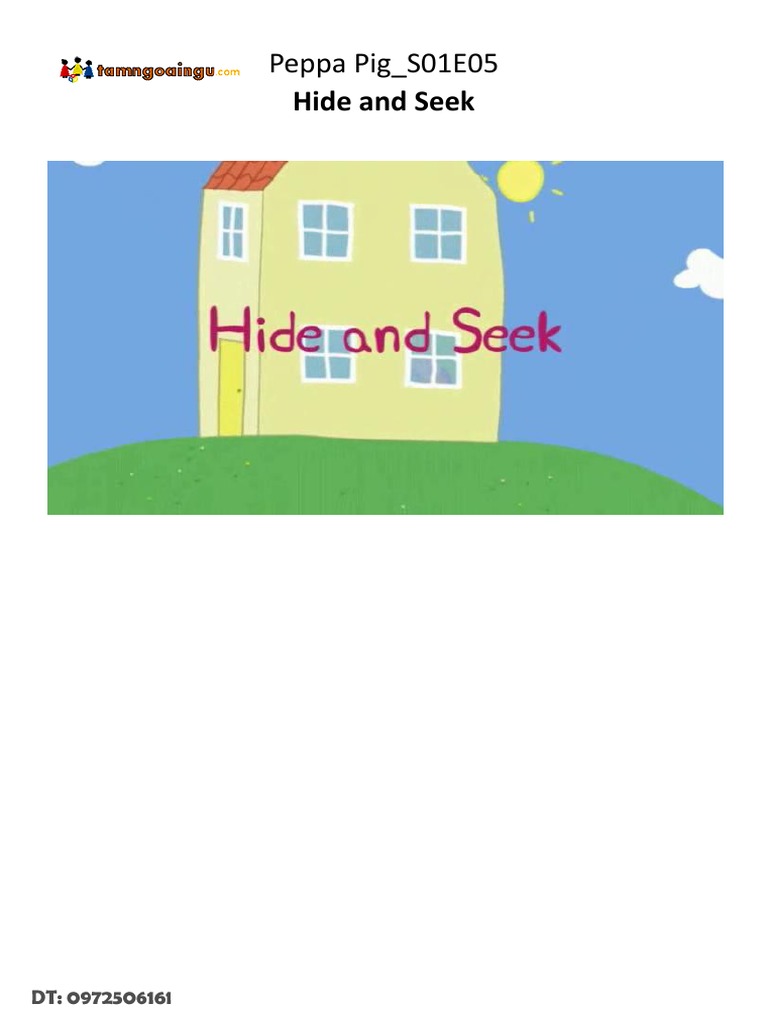 Peppa Pig: Hide and Seek Episode | PDF | Language Arts & Discipline ...