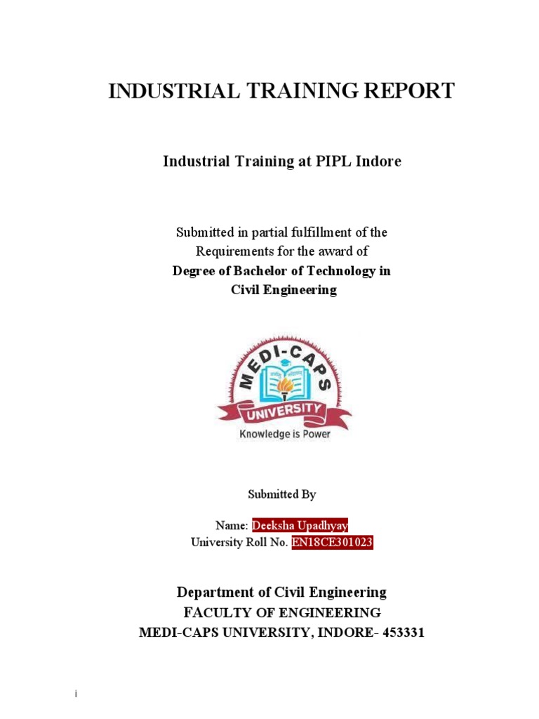 Industrial Training Report | PDF | Water Purification | Filtration