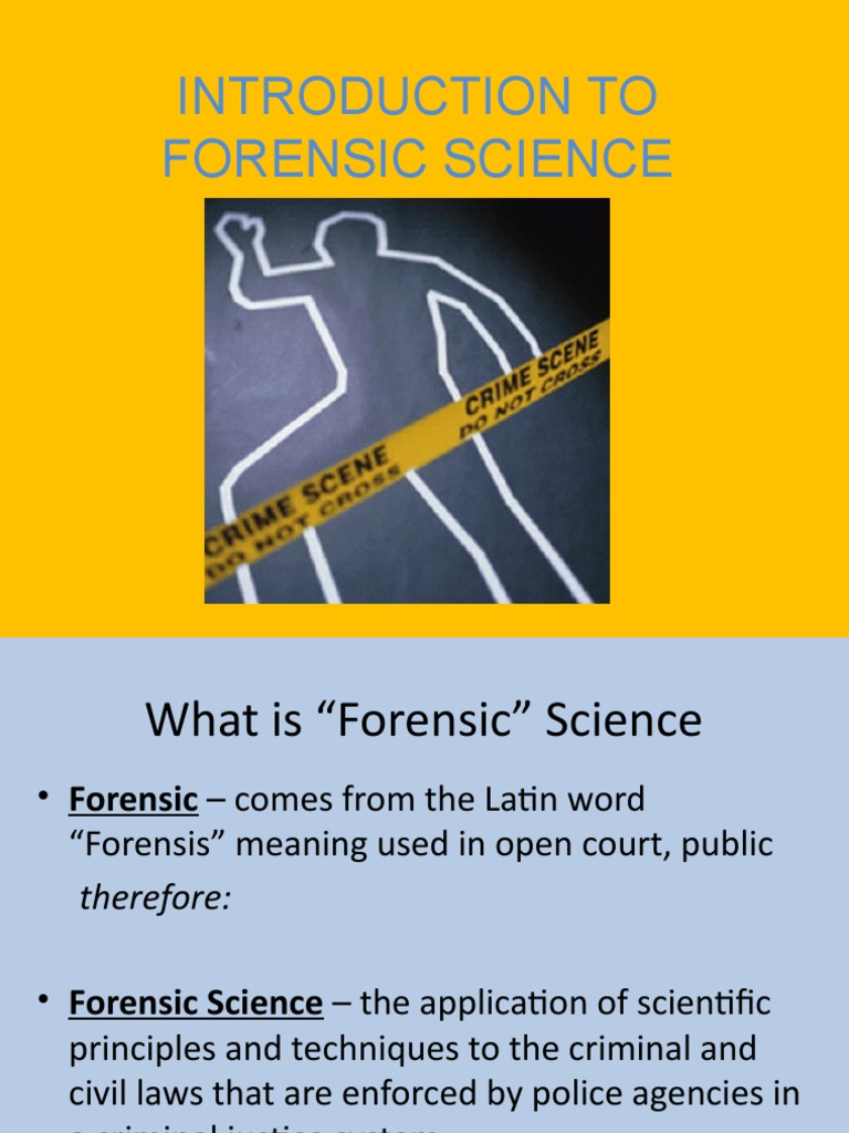 Introduction To Forensics | PDF | Forensic Science | Crimes