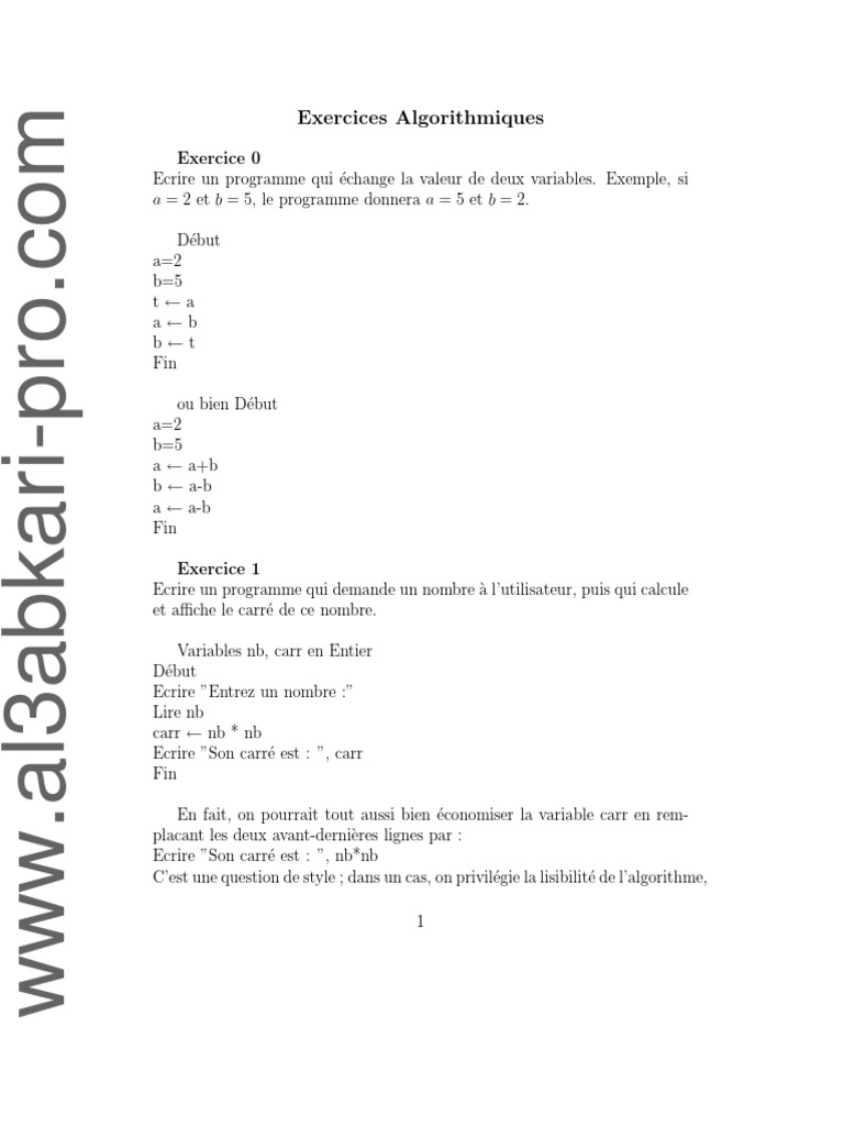 Correction TD3 Algorithme | PDF | Taxe sur la valeur ajoutée | Mathématiques