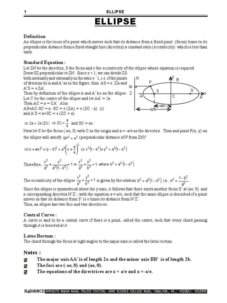 12 Ellipse | PDF | Ellipse | Perpendicular